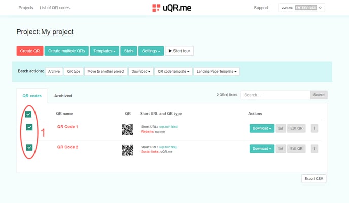 How to perform batch actions