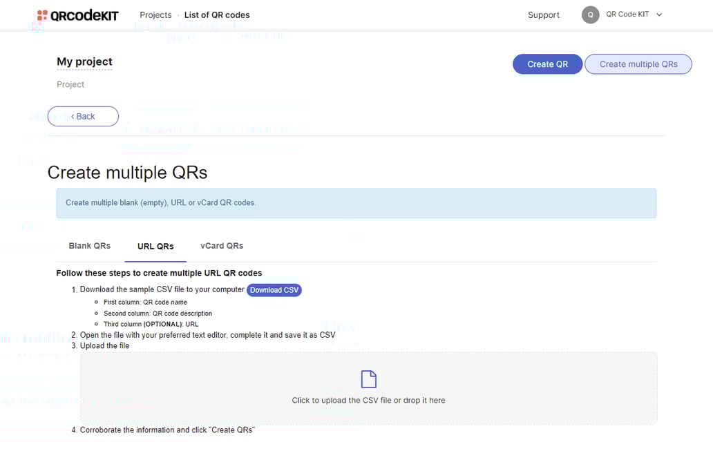 How to create multiple QR Codes at once