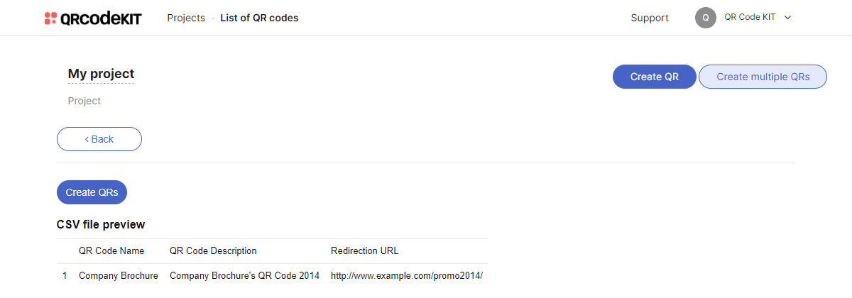 How to create multiple QR Codes at once