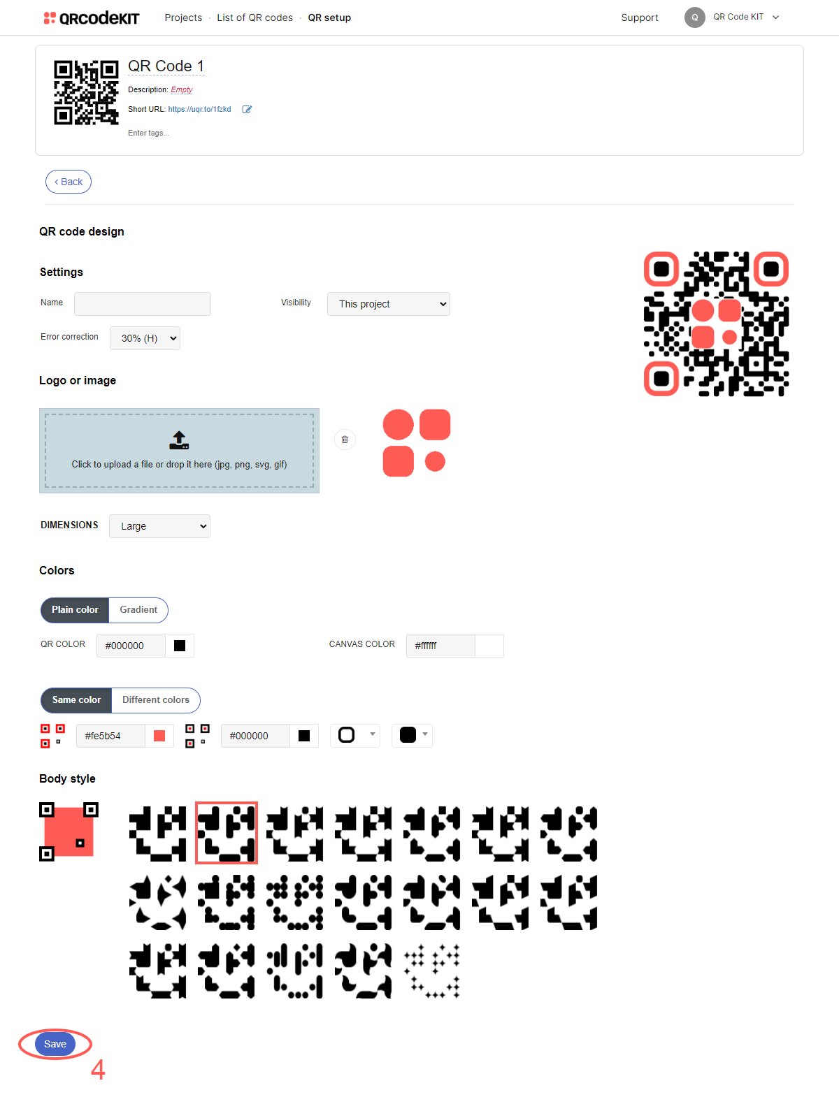 How to customize a QR Code