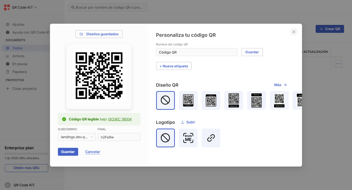 NUEVO - Cómo editar la URL corta de un código QR