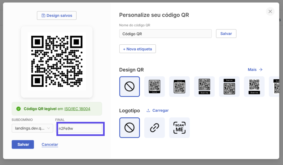 NOVO - Como editar a URL curta de um código QR