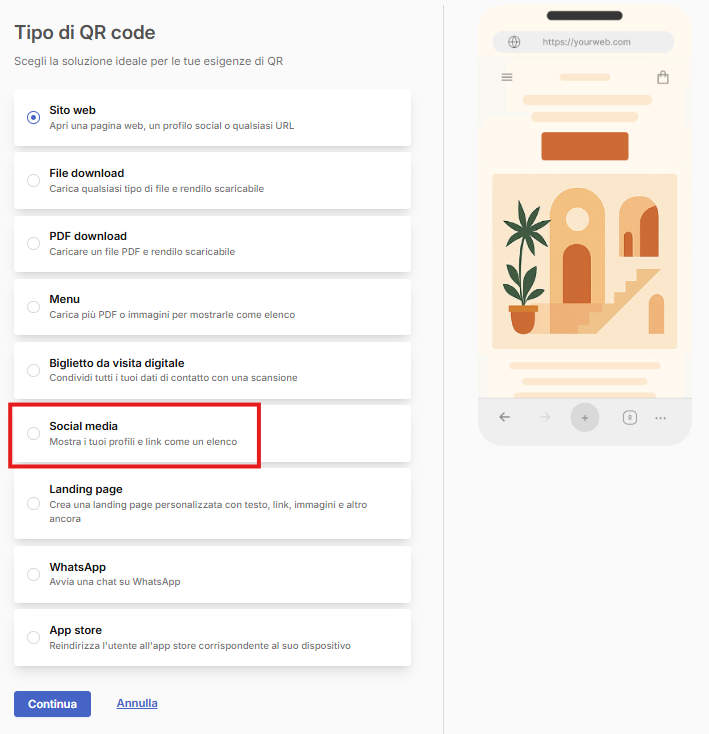 NUOVO – Come creare un codice QR per mostrare i link ai social media